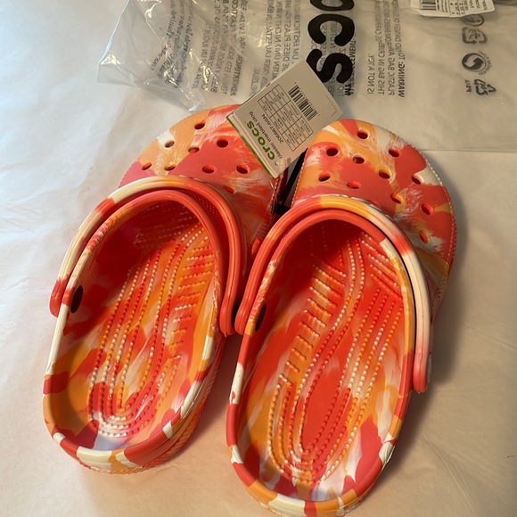 CROCS | Shoes | Crocs Classic Clog Orange Marble | Poshmark